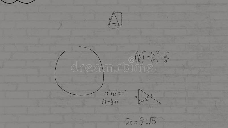 Animation of Mathematical Formulas Over Grey Texture Background Stock ...