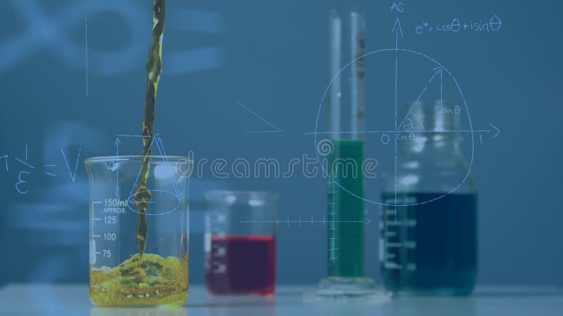 Animation of Mathematical Formulas Over Measuring Cup Stock Video ...