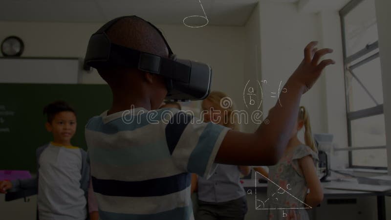 Animation of Mathematical Formulas Over Schoolboy Using Vr Headset ...