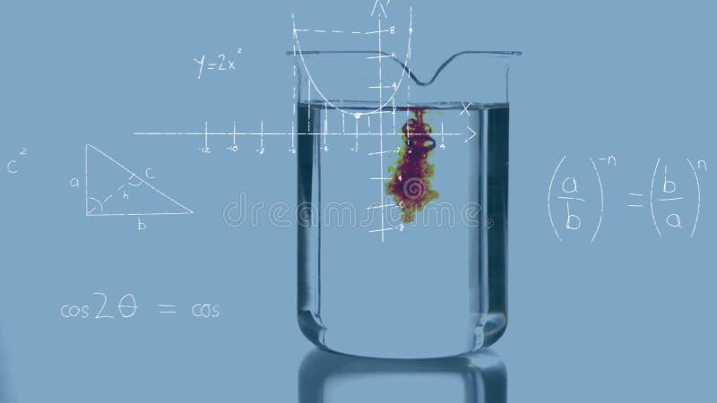 Animation of Mathematical Formulas Over Scientist in Laboratory Stock ...