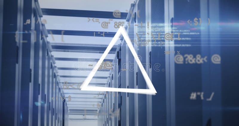 Animation of Mathematical Symbols and Abstract Triangular Shape ...