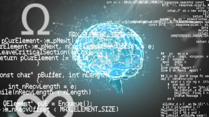 Animation of Mathematical Symbols and Data Processing Over Spinning ...