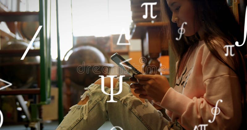 Animation of Mathematical Symbols and Data Processing Over Woman Using ...