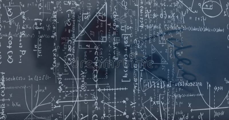 Animation of Mathematics Formulas on Black Background Stock Video ...