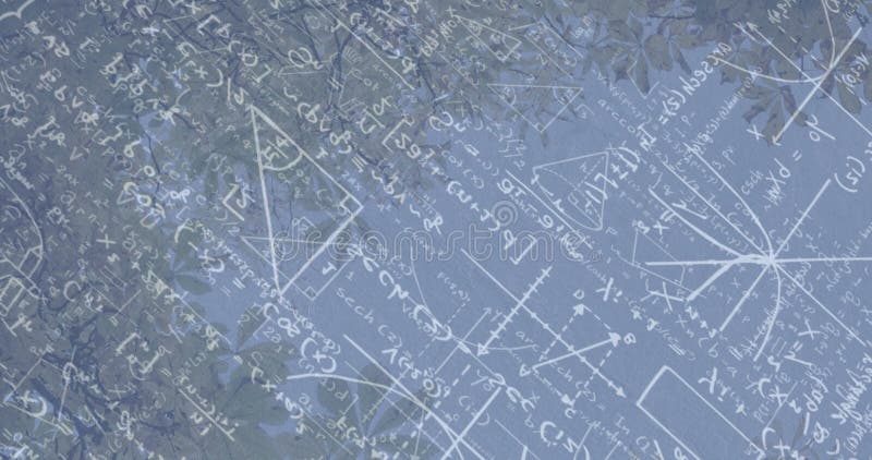 Animation of Mathematics Formulas on Grey Background Stock Footage ...