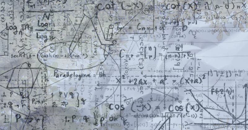 Animation of Mathematics Formulas on Grey Background Stock Video ...
