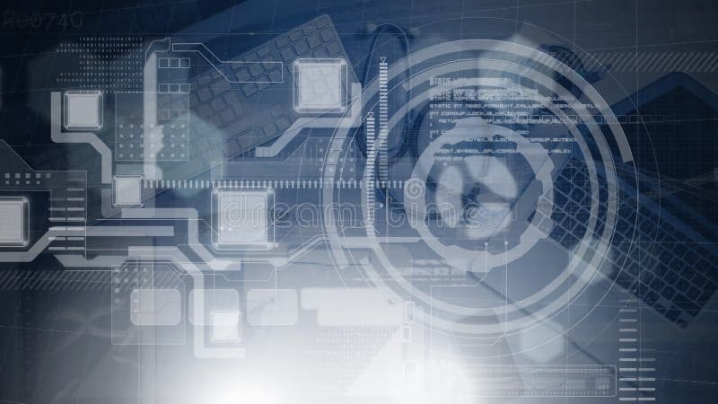 Animation of Chemical Formulas Over Digital Screen with Bacteria and ...