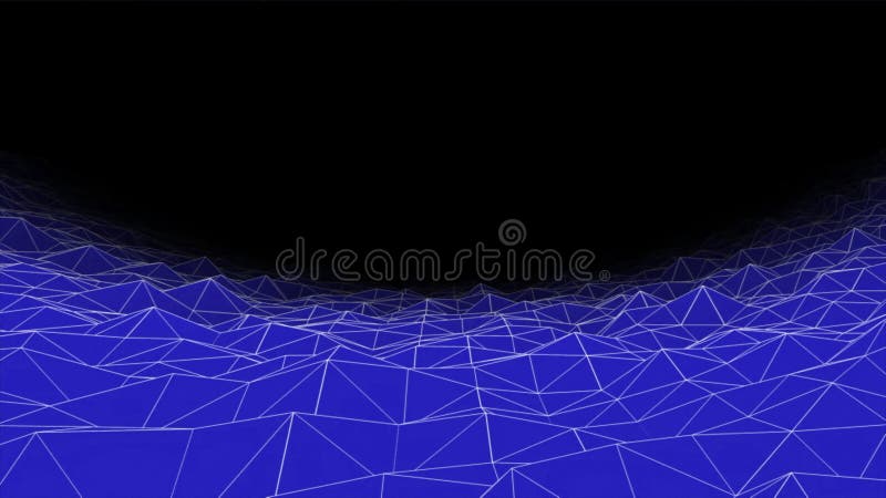 Animation of Mesh Virtual Surface. Animation. 3D Mesh Surface with ...