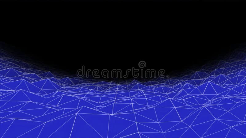 Animation of Mesh Virtual Surface. Animation. 3D Mesh Surface with ...