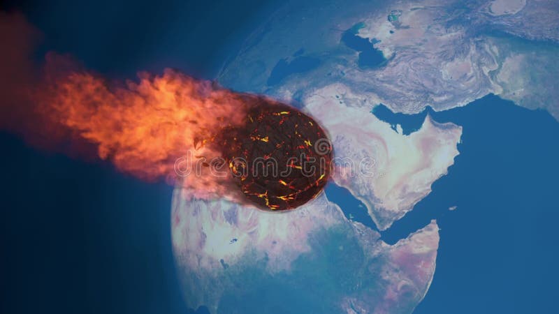 Animation of a Meteorite Burning Up in the Earth`s Mesosphere Stock ...
