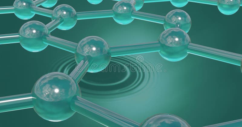 Animation of Micro of Molecules Models Over Green Background Stock ...