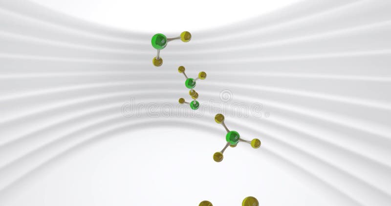 Animation of Micro of Molecules Models Over Grey Background Stock ...