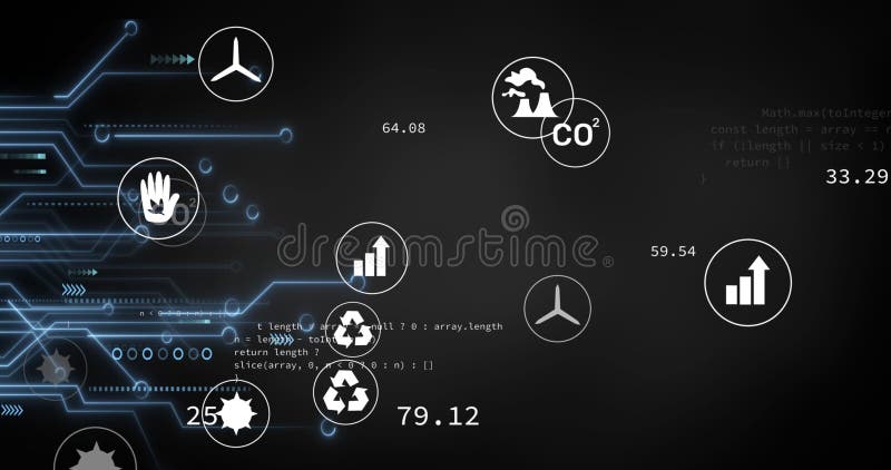 Animation of Microprocessor Connections, Data Processing and Digital ...