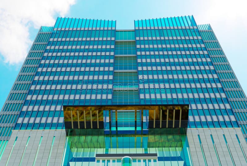 Animation of Modern Building Architecture, Skyscrapers. Stock ...