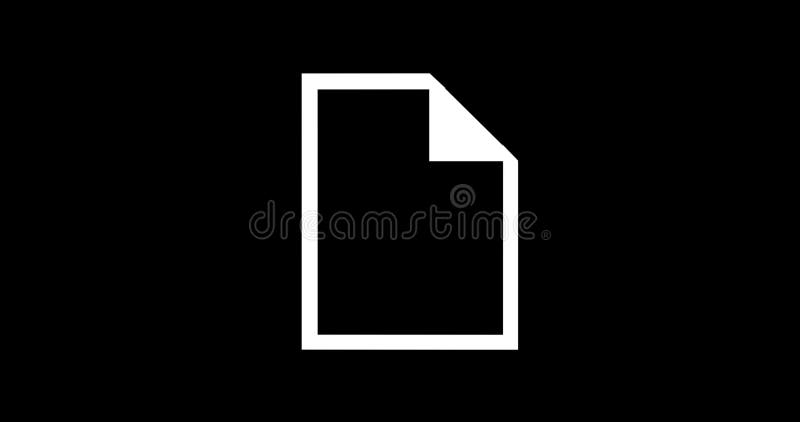 Glitch Folder Icon on Black Background. Stock Video - Video of icon ...