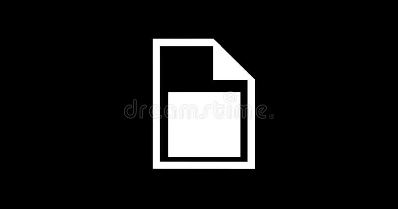 Glitch Folder Icon on Black Background. Stock Video - Video of icon ...