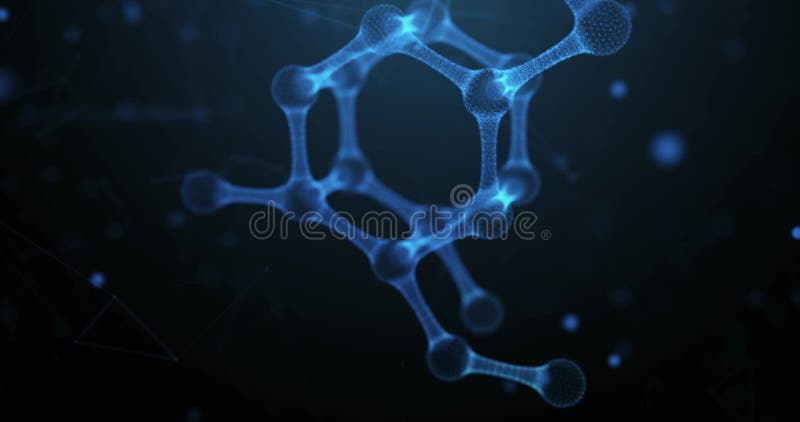 3D Animated Background of Abstract Molecule. Medicine S Concept ...