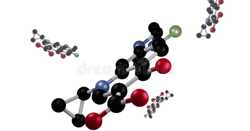Animation of Molecules Rotating on White Background Stock Video - Video ...