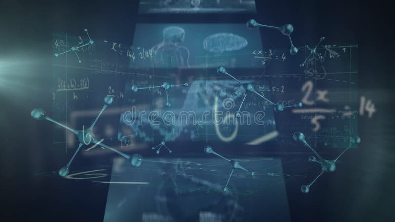 Animation of Molecules and Scientific Data Processing on Screens on ...