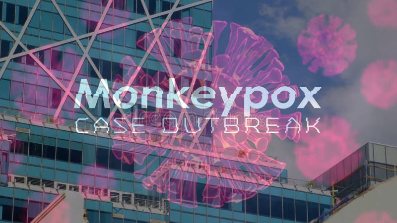 Animation of Monkey Pox Outbreak Over Virus and Buildings Stock Video ...