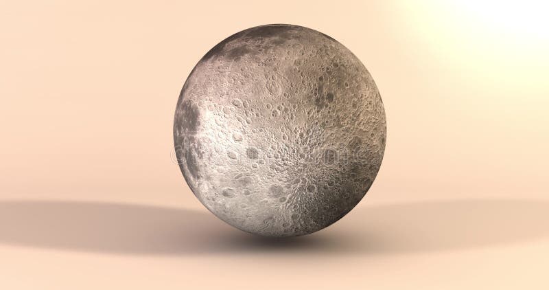 4K Animation of the Moon Rotating 360 Degrees. Stock Footage - Video of ...