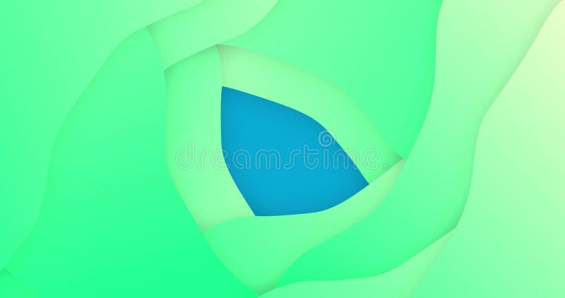 Animation of Morphing Blue Abstract Shape Moving on Layered Green ...