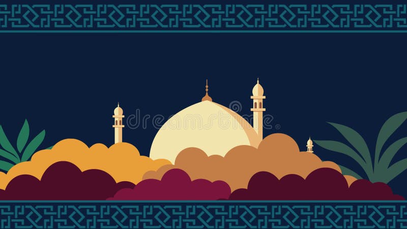 Animation of Mosque on Blue Background Stock Footage - Video of dome ...