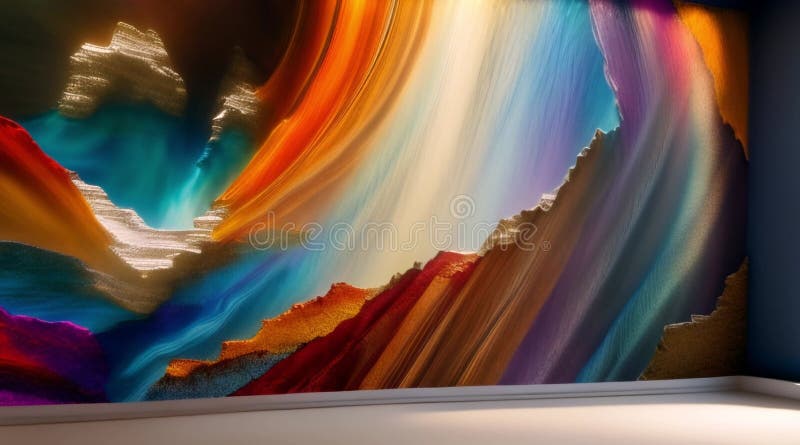 Animation, Motion Effect an Expressive Abstract Pattern Bursts Forth ...