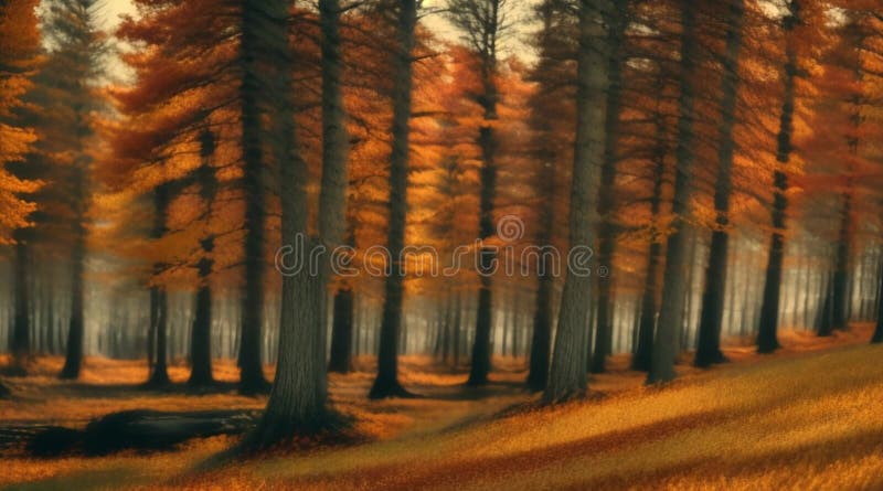 Animation, Motion Effect, Fall Forest Scene with Trees, 60 Fps 8 Sec ...