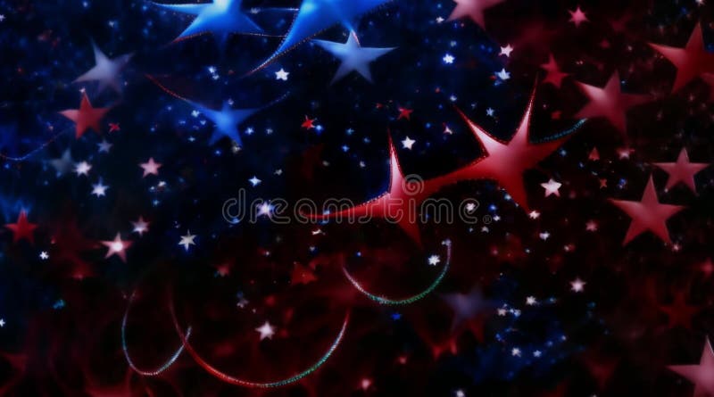 Animation, Motion Effect, Red, White, and Blue Stars Float (60 Fps 8 ...