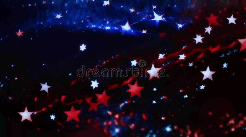Animation, Motion Effect, Red, White, and Blue Stars (60 Fps 12 Sec ...