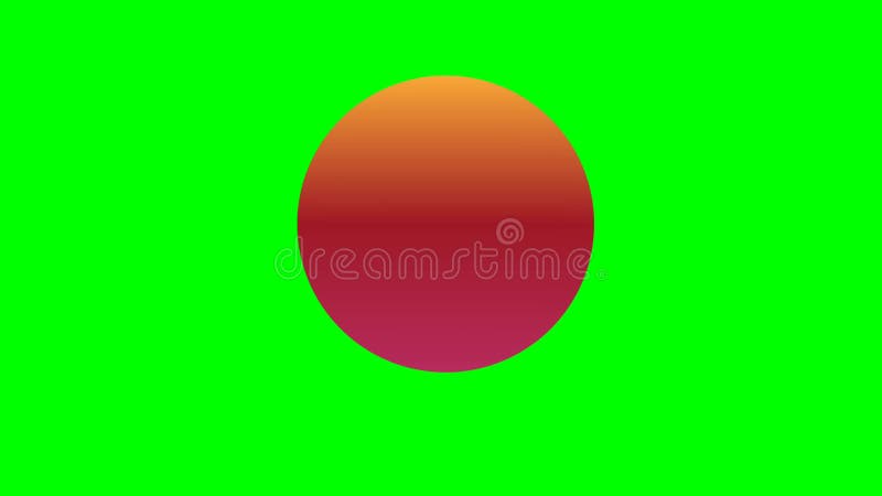 Animation Motion Graphics Bouncing Ball Gradient Circle on Green Screen ...