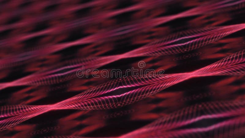 Animation Movement of Glow Red Wire Mesh Stock Footage - Video of ...