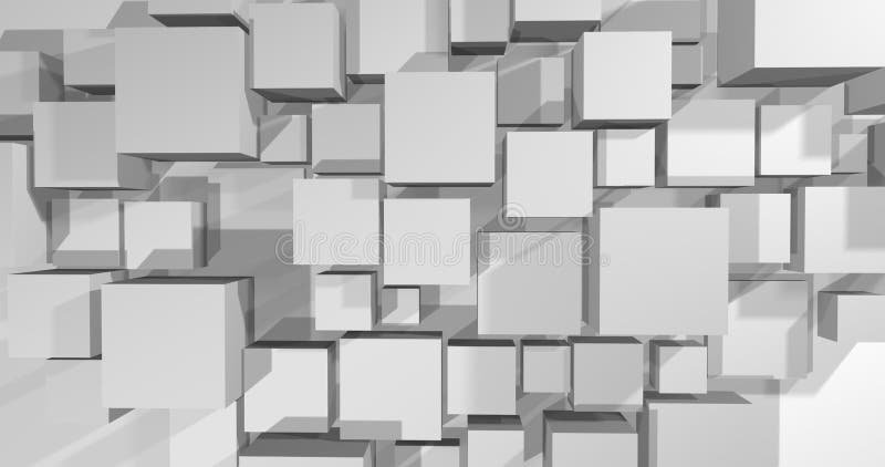 Animation of Movement of White Cubes, 3D Objects Stock Video - Video of ...