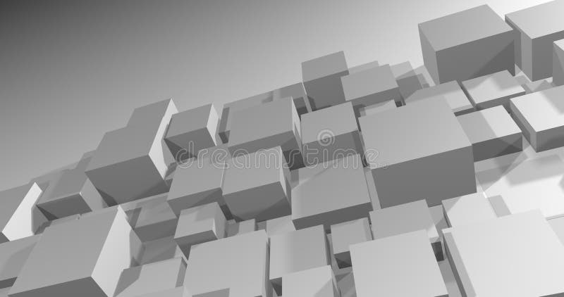Animation of Movement of White Cubes on a Diagonal, 3D Objects Stock ...