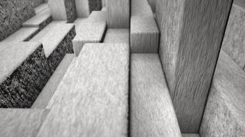 Animation of Moving Blocks in the Form of a Stone Stock Footage - Video ...