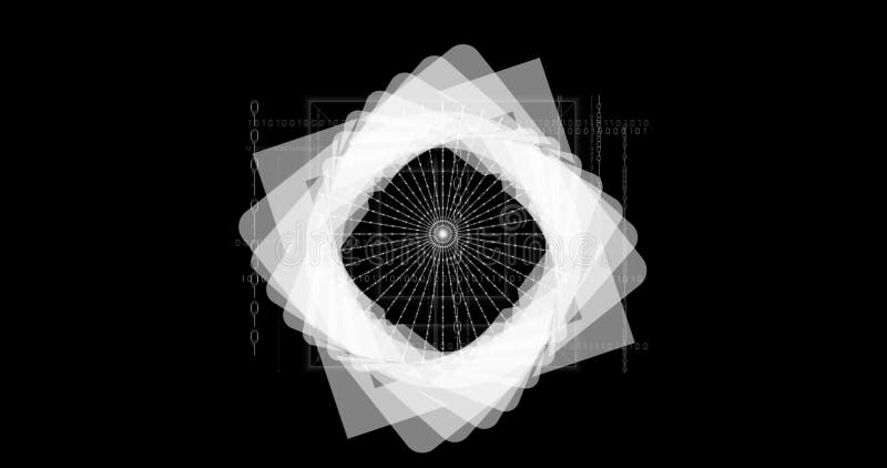 Animation of Moving Digital Shapes Over Black Background Stock Footage - Video of black ...