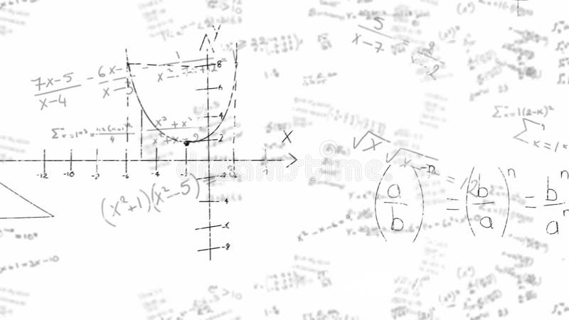 Animation Of Moving Mathematical Formulas And Formulas And Data Processing Stock Video Video
