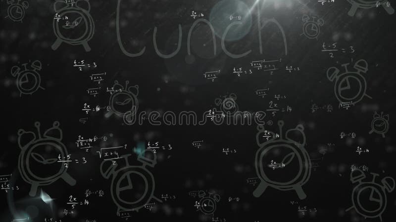 Animation of Moving Mathematical Formulas Over Blackboard Stock Video ...
