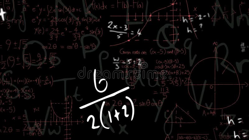 Animation of Moving Mathematical Formulas Over Blackboard Stock Footage ...