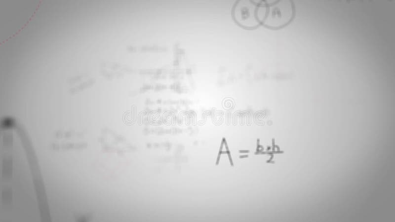 Animation of Moving Mathematical Formulas on White Background Stock ...