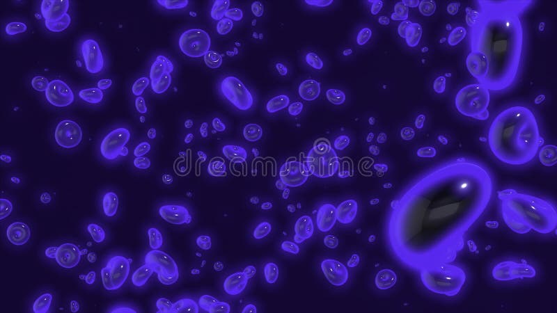 Animation with Moving Molecules in Space. Motion. Ring 3d Molecules ...