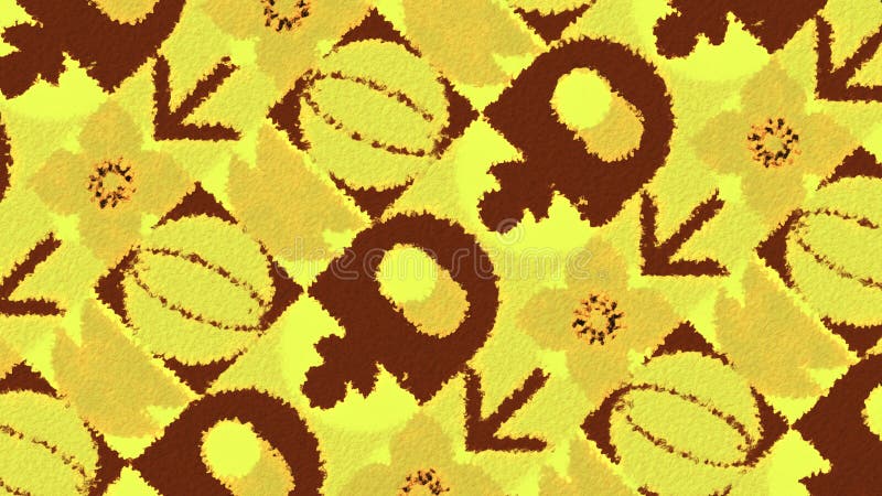 Animation with Moving Pattern with Flowers. Motion. Pattern with ...