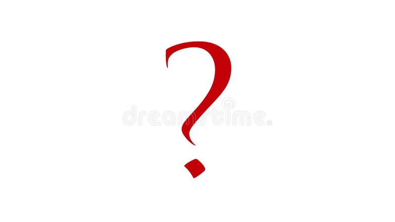 Animation of a Moving Black Question Mark on White Background Stock ...