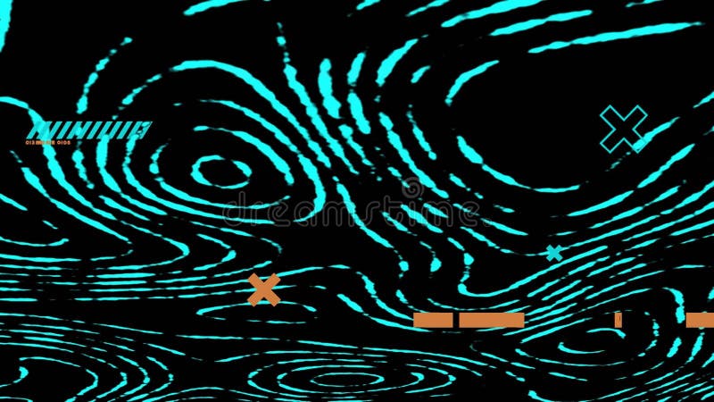 Animation of Moving Shapes Over Black Background Stock Video - Video of ...