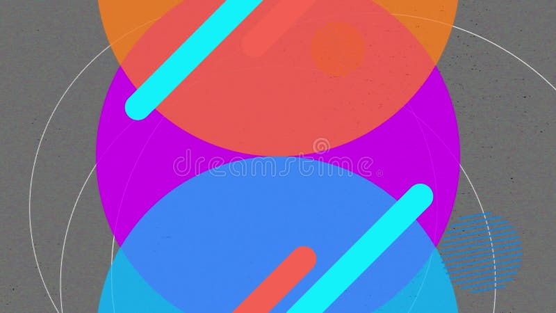Animation of Moving Shapes Over Gray Background Stock Footage - Video ...
