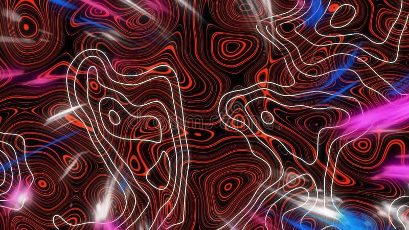 Animation of Moving Shapes Over Red Moving Background Stock Video ...