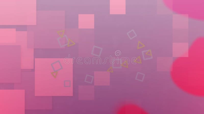 Animation of Moving Shapes on Pink Background Stock Footage - Video of ...