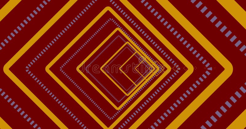 Animation of Moving Shapes on Red Background Stock Footage - Video of ...