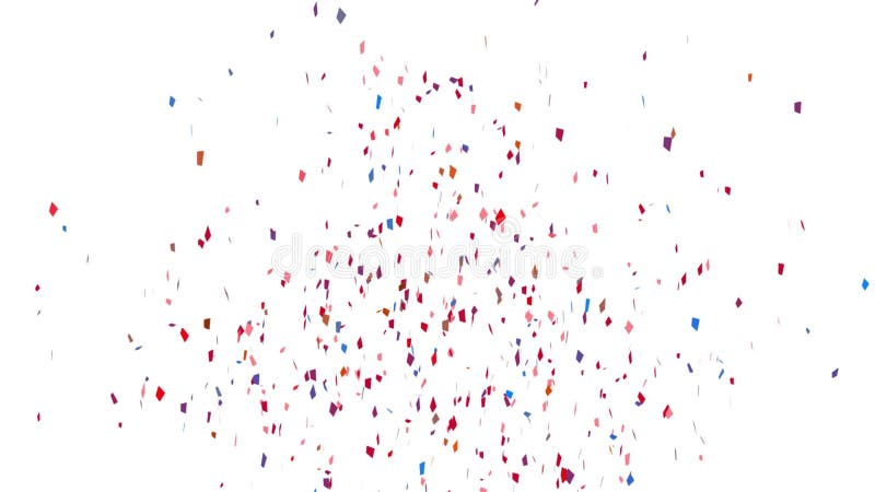 Animation of Multi Coloured Confetti Falling Over White Background Stock Footage - Video of ...